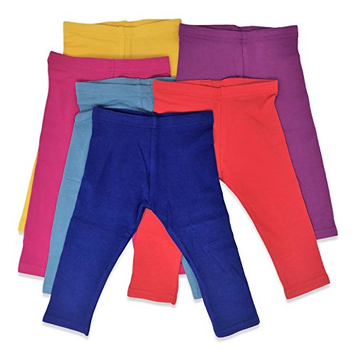 Snoozzz'n Boys Girls Toddler Little Kids Unisex Cotton Stretch Snug Fitting Long Pant Leggings -Multi Packs