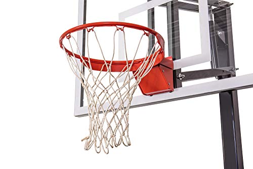 Goalsetter Elite Plus 54β Tempered Glass Backboard In-Ground Basketball Hoop - HD Breakaway Rim, Black (TS44154G3)