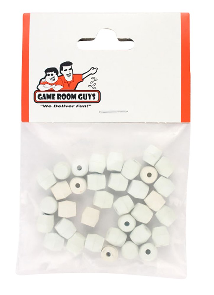 Game Room Guys Rubber Post Caps - White - Bag of 35