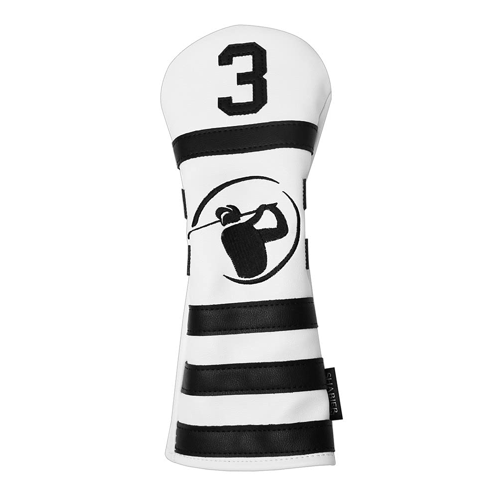 Golf Club Head Cover PU Leather Driver FW Fairway Wood Hybird Covers (4pcs)