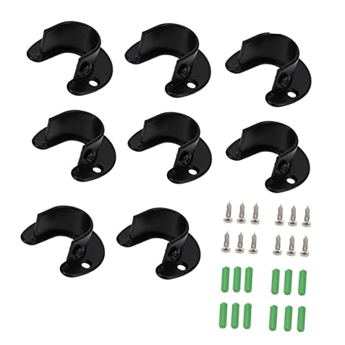 Zerodeko 16 Pcs Shower Rod Holder Shower Curtain Holders Curtain Rods Holders Closet Rod Holder Shower Rod Holders Rod End Supports Closet Rod End Supports Cloth Rod Holder Rod Socket Base