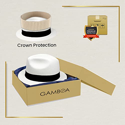Gamboa Panama Hat Men Borsalino Hat Panama Straw Hat Summer Hat Panama Hats for Women Straw Beach Hat Short Brim Hat White