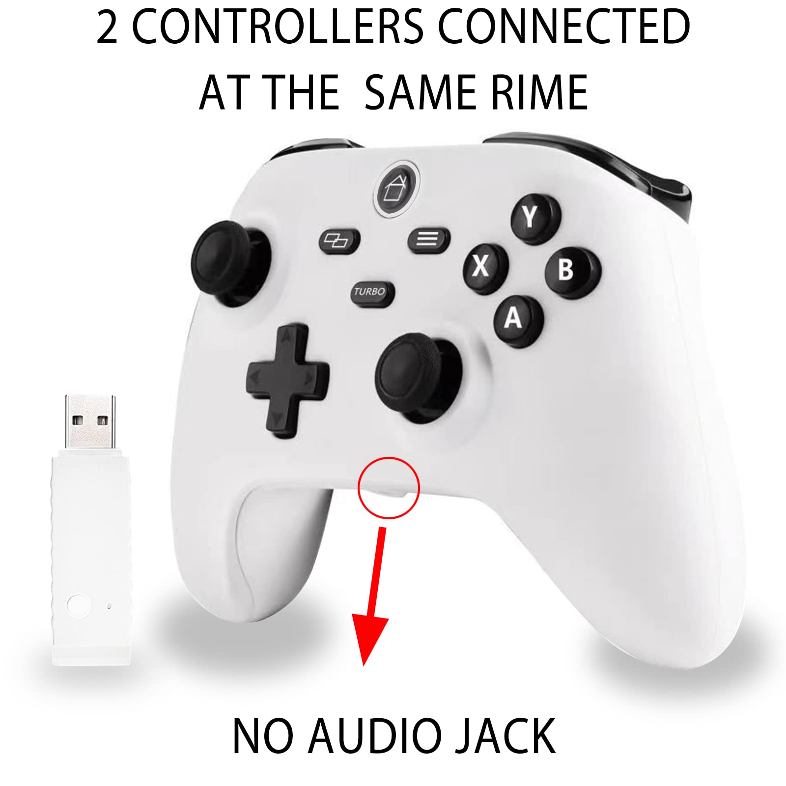 INVICEQ Wireless Controller for Xbox One Game Controller Wireless Game Controller for Xbox One S/X Video Game Controller for Xbox One Series and PC (Windows7, 8, 10) with No Audio Jack