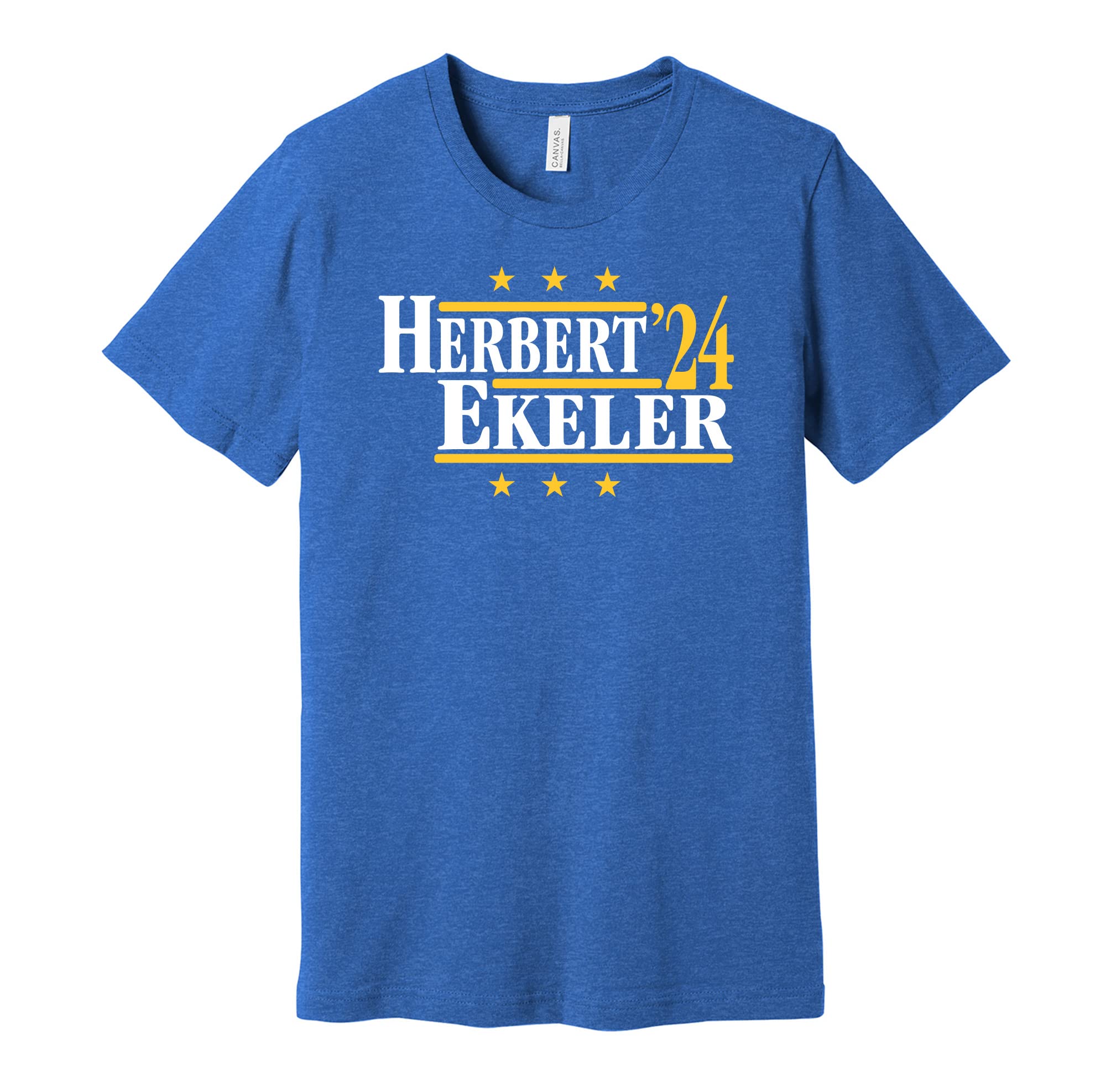 Herbert & Ekeler '24 - Political Campaign Parody Shirt - Blue - Large