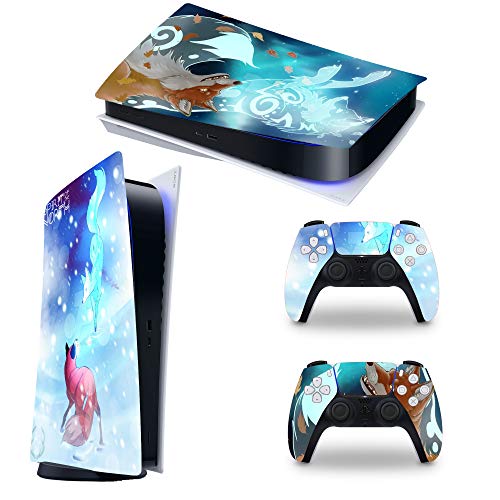 God Of the North - PS5 Digital Edition Skin Console and 2 Controller, Vinyl Decal Sticker Full Cover Protective