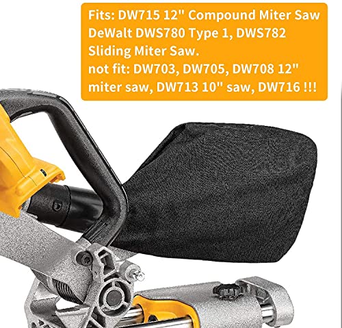 N126162 Miter Saw Dust Bag | table saw dust Collect Bag Fits Dewalt DW715 DW713 DW716 DW716XPS DWS782 DWS780 Miter Saw