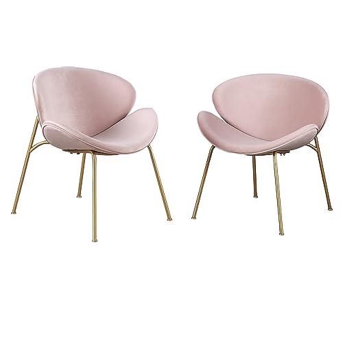 Gnrolaz 5 Piece Dining Set for 4, Glass Kitchen Table and 4 PCS Dining Chair Set for Home, 36'' Round Round Dining Table with Stainless Steel Legs (Gold 36in Table+4 Chairs)