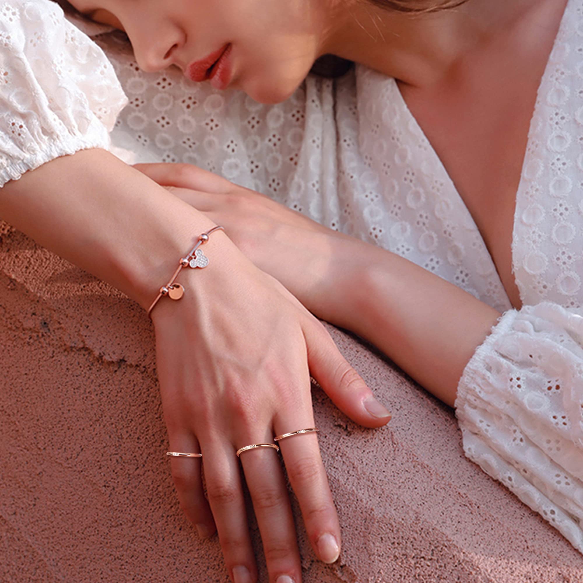 IRONBOX 3Pcs 1mm Stainless Steel Stacking Rings for Women Gold Plated Rings Thin Cubic Zirconia Thumb Ring Gold/Silver Plain Band Knuckle Stacking Midi Rings Comfort Fit Size 4 to 10