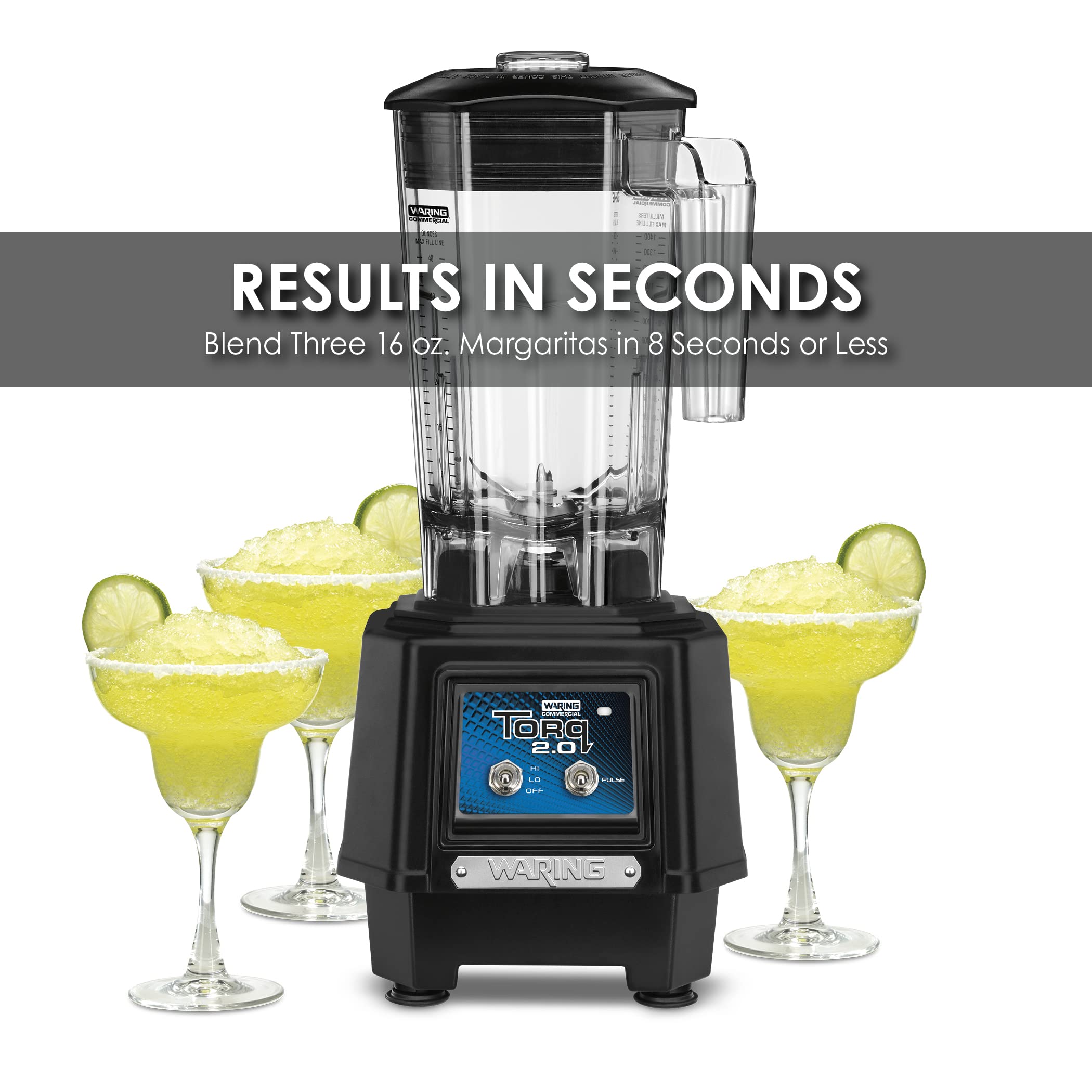Waring Commercial TBB175 Variable Speed Control Countertop Blender, 9.13 x 11.5 x 15.75 inches, Black