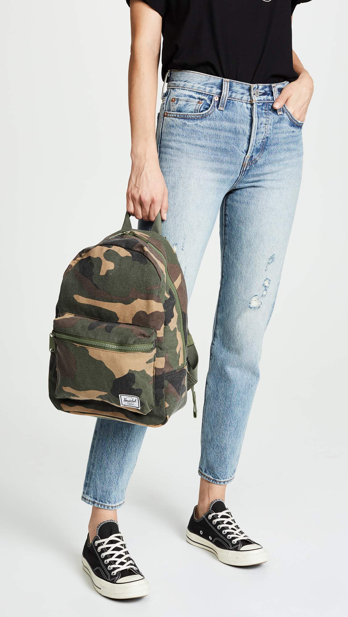 Herschel Supply Co. Women's Cotton Casual Grove X-Small Backpack, Woodland Camo, Green, Print, One Size