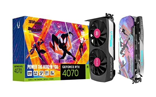 ZOTAC Gaming GeForce RTX 4070 Twin Edge OC Spider-Man: Across The Spider-Verse Inspired Graphics Card Bundle, ZT-D40700H-10SMP