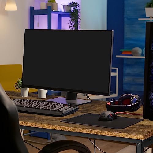 YSSOA 47 Inch Computer, Modern Simple Study Student Writing, Vintage with Storage Bag Wooden Desk, Brown