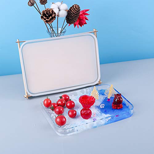 World Backyard Silicone Tray Mold,Rectangle Rolling Resin Tray Molds,Large Rolling Tray Molds for Epoxy Resin,Serving Tray Resin Molds with Edges,Resin Casting,DIY Jewelry Holder,Home Decorationā¦