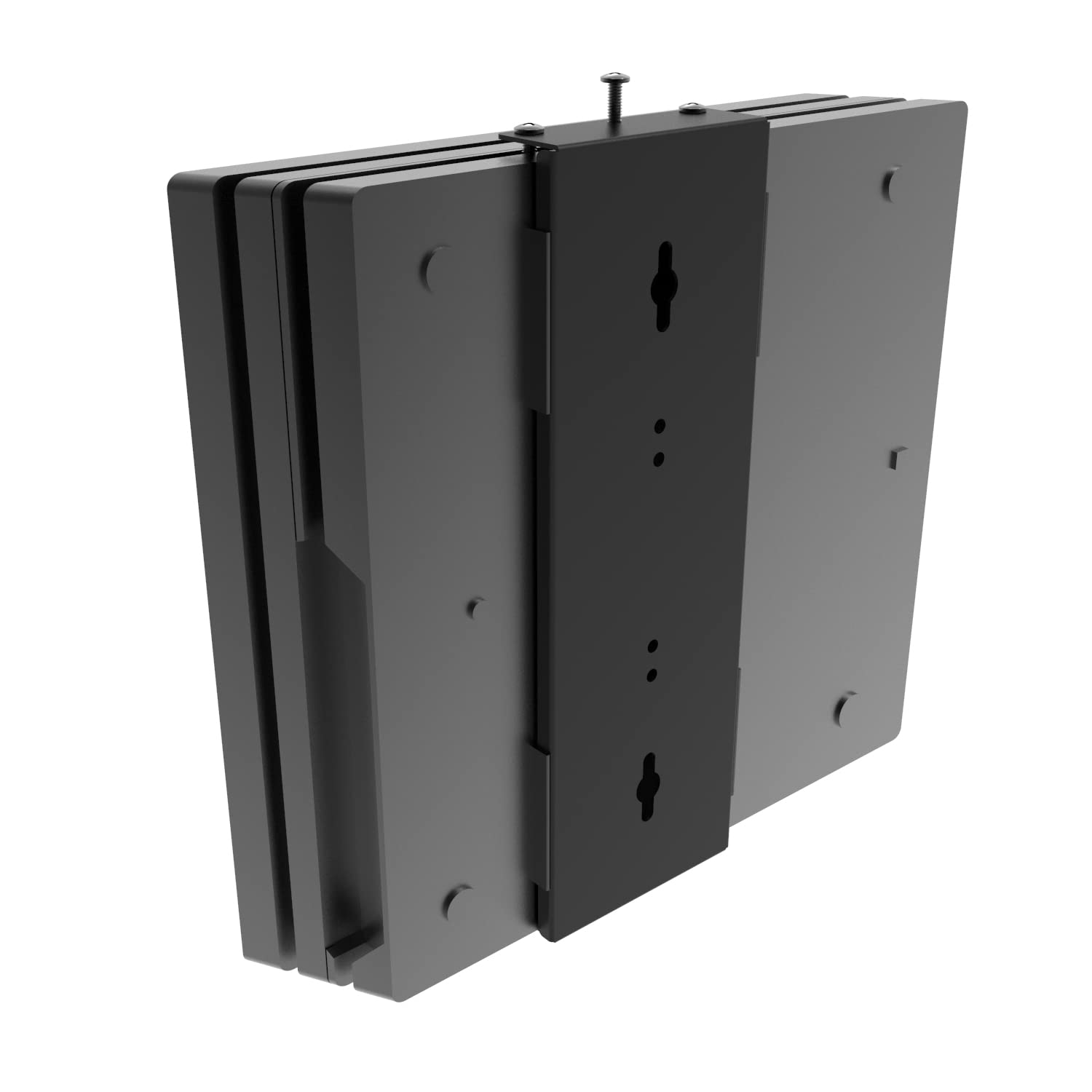 HQYing Wall Mount for Playstation 4 Pro, PS4 Pro, Mount Behind TV, on Wall and Under Desk, No Scratches, Metal Black