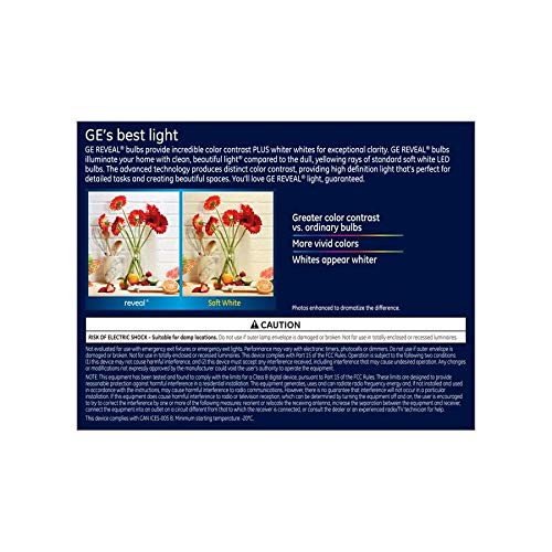 GE Reveal 2-Pack 40 W Equivalent Dimmable Color-Enhancing G25 LED Light Fixture Light Bulbs 42686