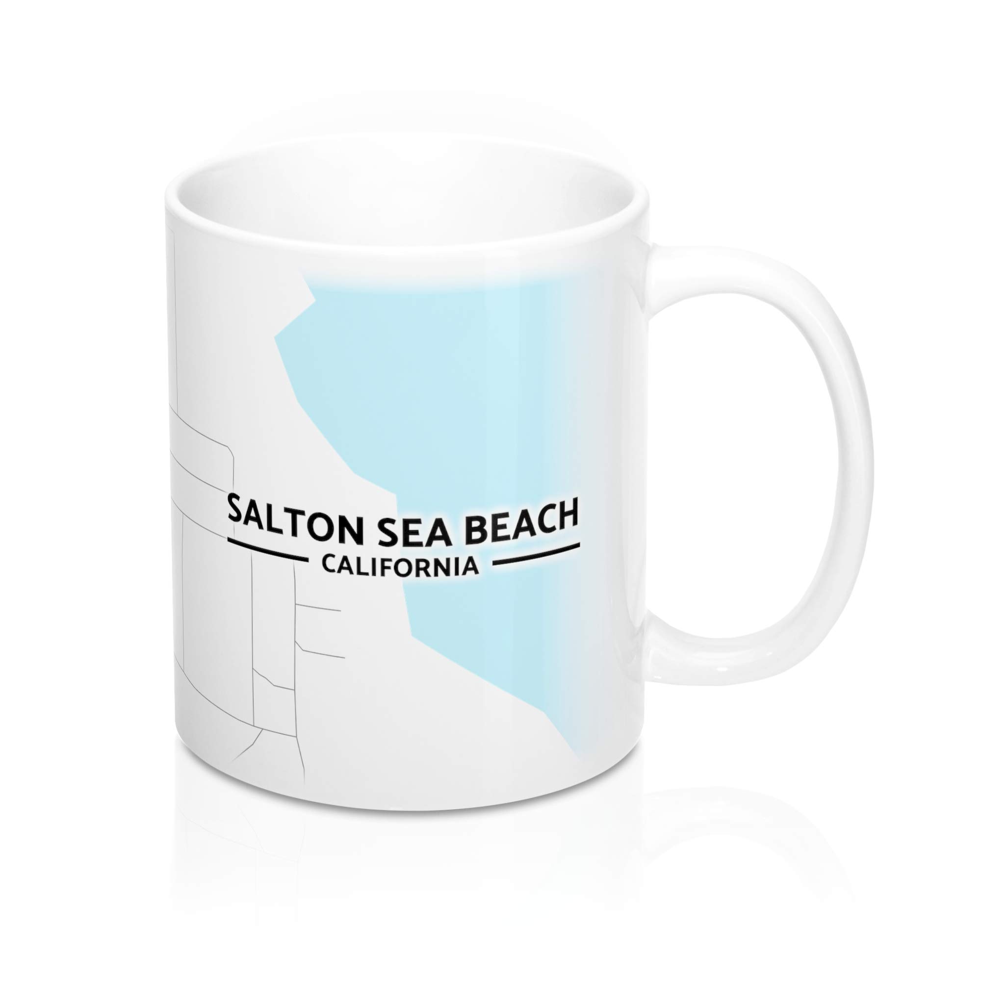 Hometown Bias Salton Sea Beach, California CA Map Mug (11 oz)