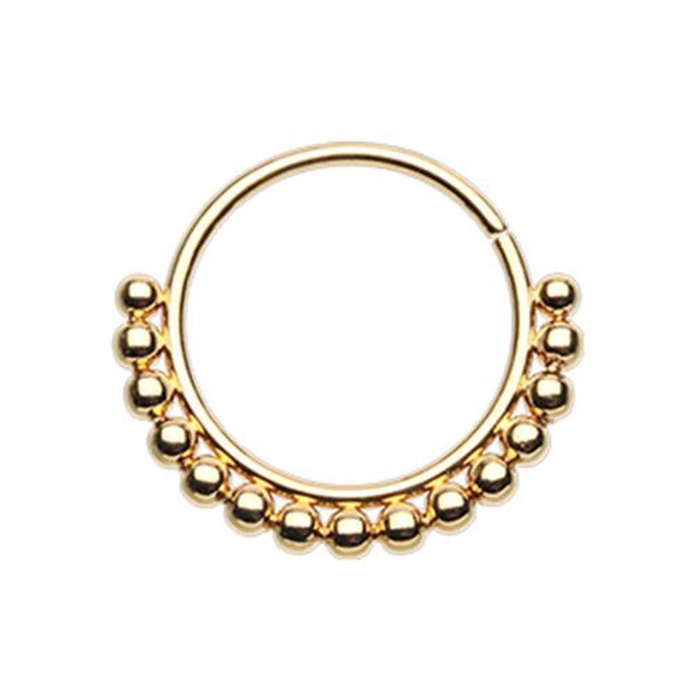 Golden Bali Ball Steel Bendable WildKlass Nose Hoop (20g 5/16" (8mm))