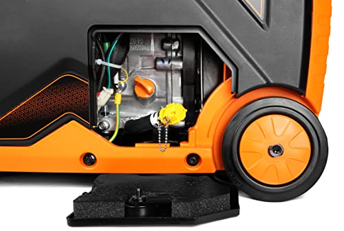 WEN 56450iX Dual Super Quiet 4500-Watt RV-Ready Portable Inverter Generator with Fuel Shut-Off and CO Watchdog Black