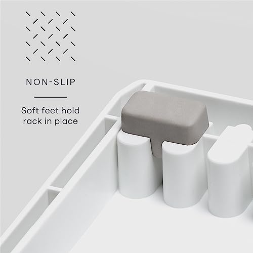 YouCopia StoreMore Cookware Rack Adjustable Pan Organizer, White