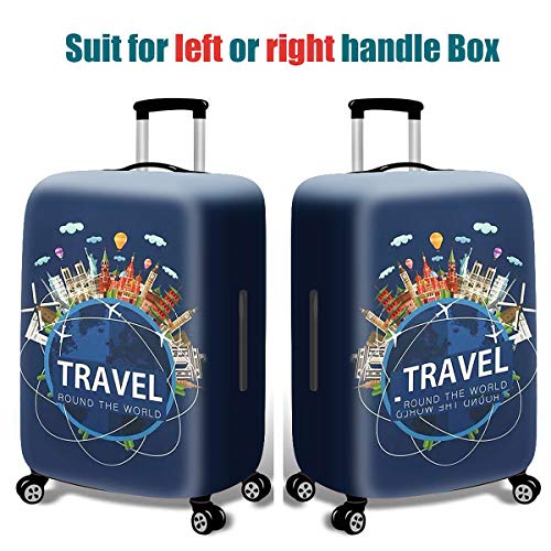 WUJIAONIAO Travel Luggage Cover Spandex Suitcase Protector Washable Baggage Covers (S (for 18-20 inch luggage), TRAVEL)