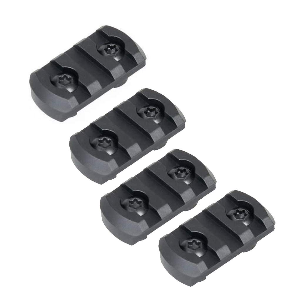 GOTICAL 1 Inch 3 Slots Mlok Picatinny Rail with Allen Wrenches - High Strength Polymer Mlok Rail - Set of 4 Pieces