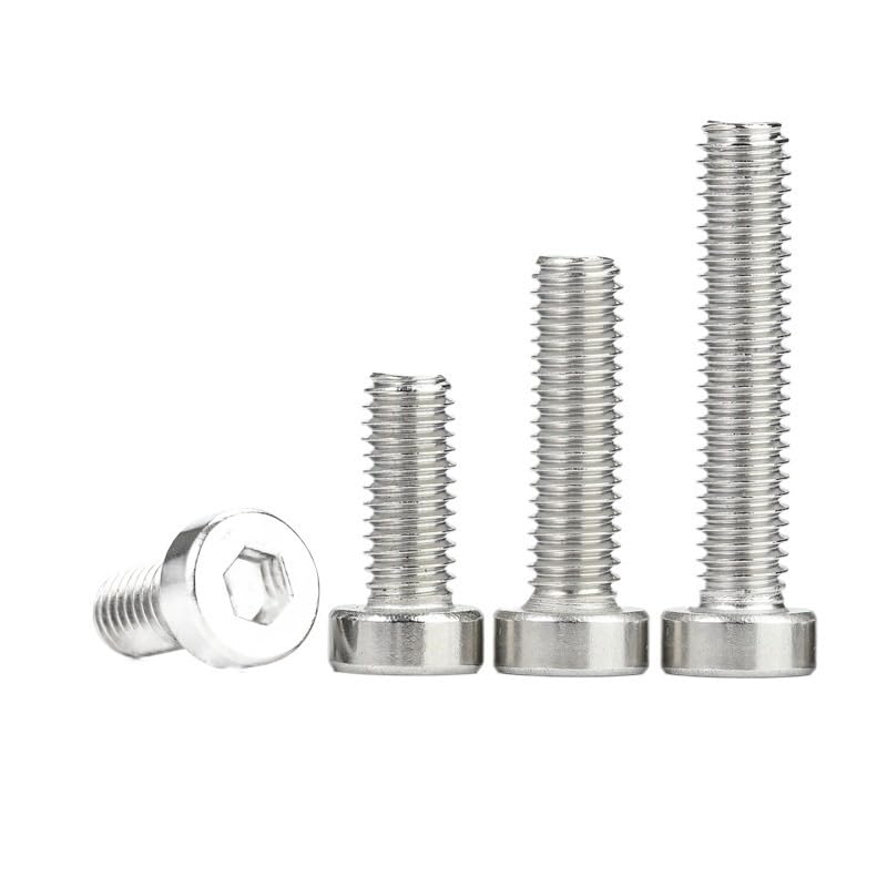 Hexagon Socket Screws Cup Head Hexagon Socket Screws 304 Stainless Steel Cylindrical Thin Head Hexagon Socket Machine Screws Short Head Bolts (Size : M5*12)