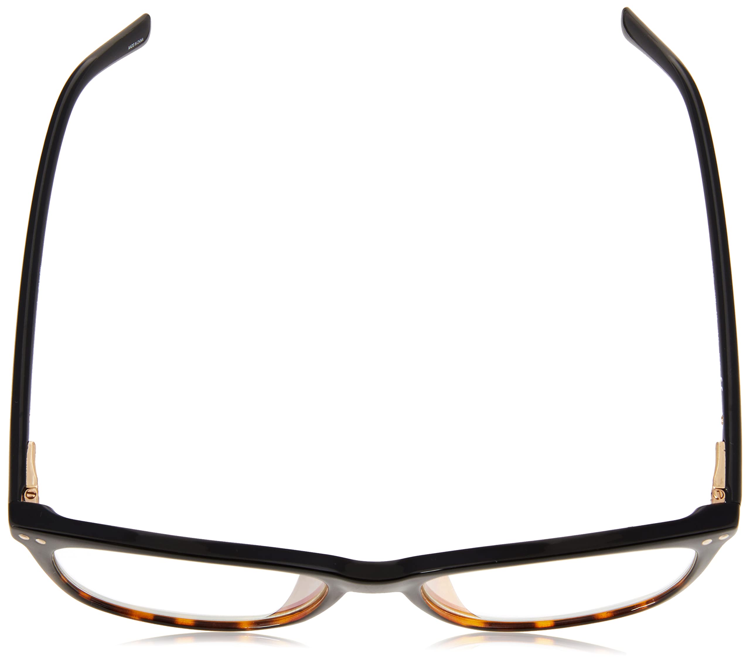 Kate Spade New York Women's Kate Spade Female Optical Style Tinlee Rectangular Reading Glasses, Black Havana Gold/Demo Lens, 52mm, 16mm + 1.5