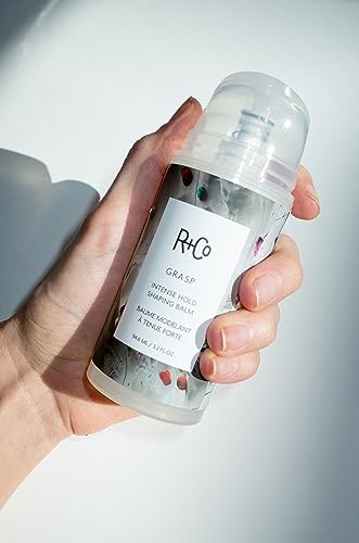 R+Co Grasp Intense Hold Styling Balm | Provides High Hold + Zero Crunch + Touchable Finish | Vegan + Cruelty-Free | 3 Oz