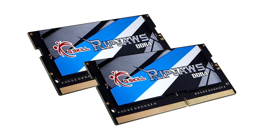 G.SKILL Ripjaws DDR4 SO-DIMM Series DDR4 RAM 32GB (2x16GB) 2666MT/s CL19-19-19-43 1.20V Unbuffered Non-ECC Notebook/Laptop Memory SODIMM (F4-2666C19D-32GRS)
