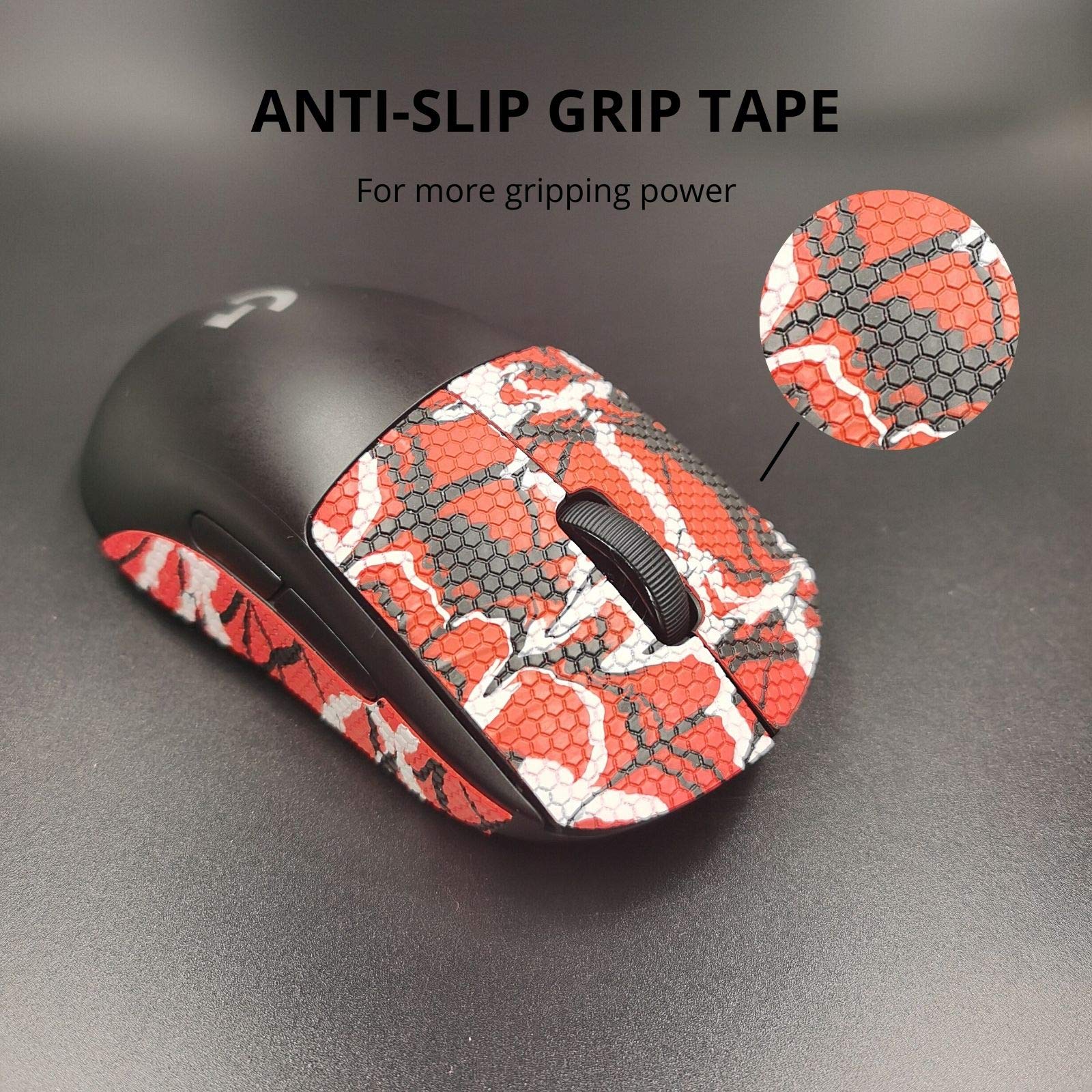Gemini Mouse Grip Tape Compatible with Logitech G Pro Wireless,Grips,Mouse Grips|Mouse Skin,Gaming Mouse Skins,Mouse Grip,Logitech mouse Grip tape|Logitech mouse,Logitech Grip tape,mouse griptape