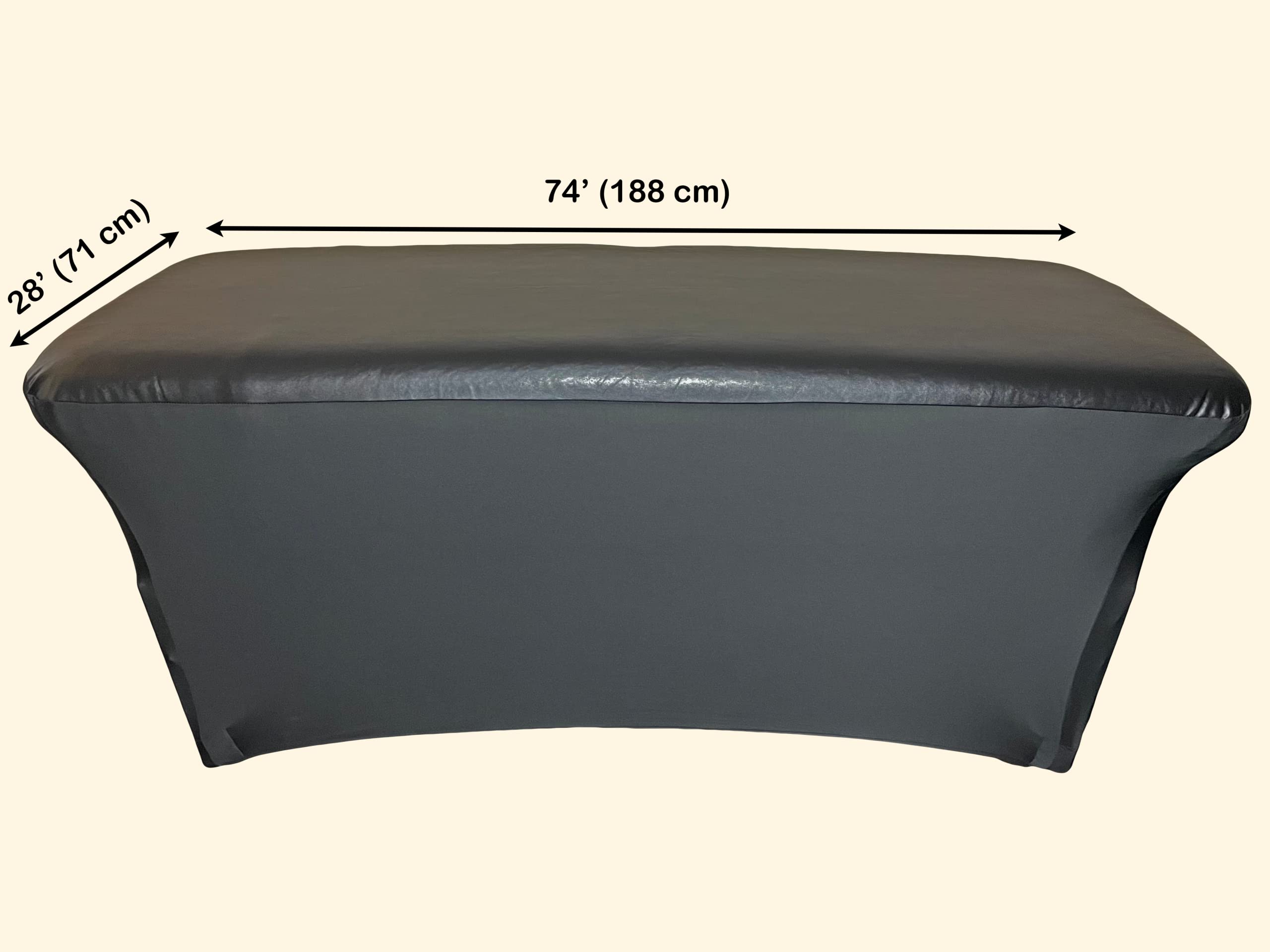 XOLLOZ | Lash Bed Mattress + Wipeable Cover + Pillow | Mattress with Four Corner Straps & Anti-Slip Bottom | Curved Pillow with Neck & Back Support | Wipeable Artificial Leather Bed Cover