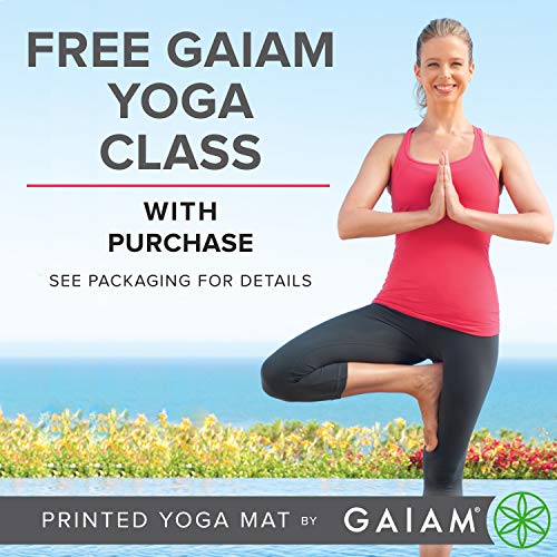 Gaiam Yoga Mat, Performance TPE, Printed, Blush