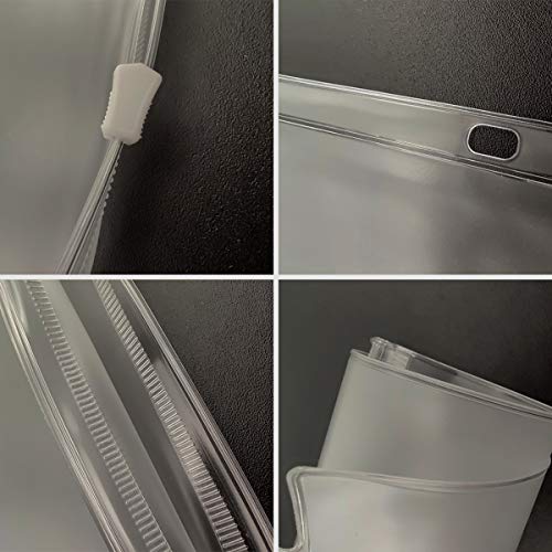 YoeeJob 3 Holes Clear PVC Zipper Binder Pocket Insert Pages Letter Size, 8 1/2"x 11 Loose Leaf Binder Filing Storage Bags 15 Per Pack