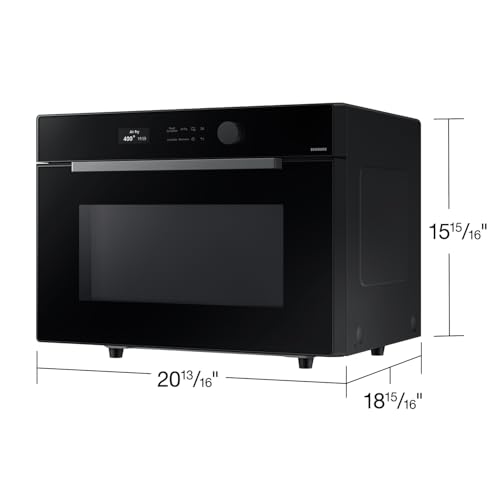 Samsung 1.2 cu. ft Convection Air Fry, Black Glass, MC12DB8700CKAA Countertop Microwave