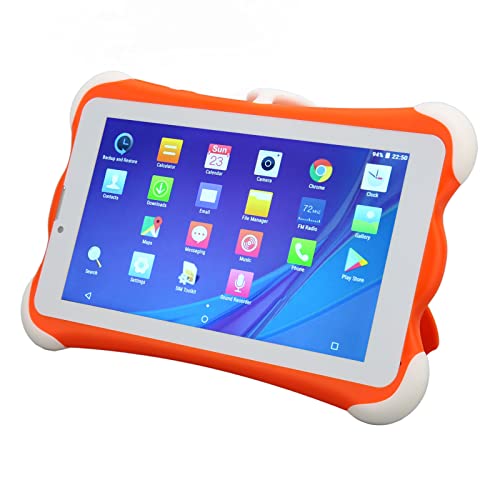 Naroote WiFi Kids Tablet, Orange Eye Protection Kids Tablet 7 Inch 1280x800 for Watching TV (US Plug)