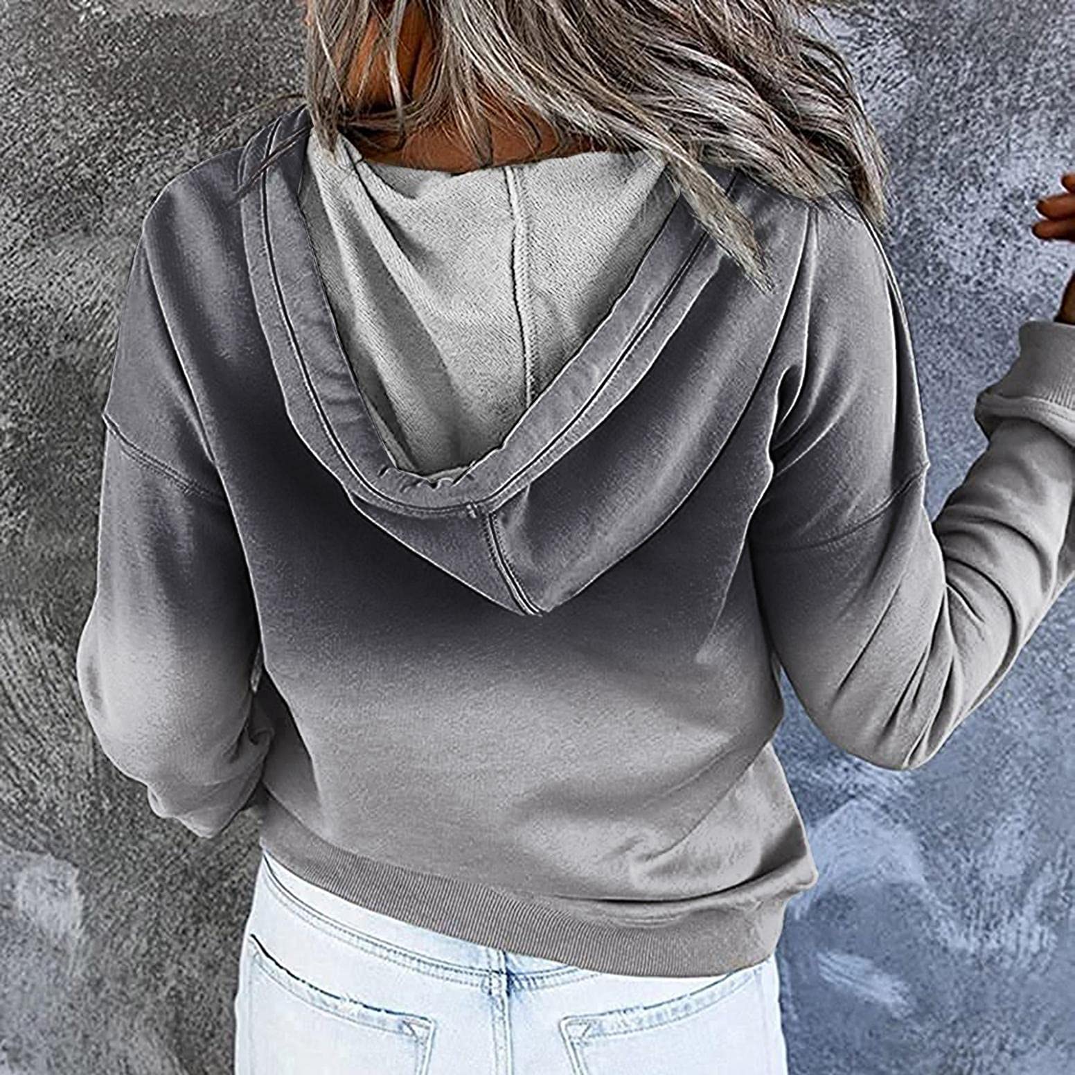 Hoodies for Women Pullover, Womens Casual Zipper Hooded Sweatshirts Pocket Pullover Hoodie Long Sleeve Sweatshirt Tops