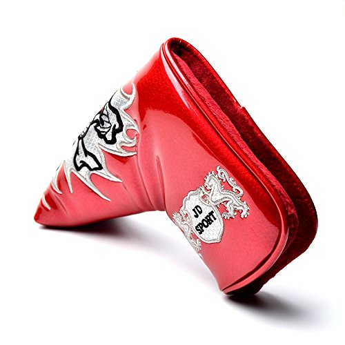 GOOACTION Skull Golf Club Blade Putter Head Cover Magnetic Closure PU Leather Mirror Water-Proof Protector Headcover
