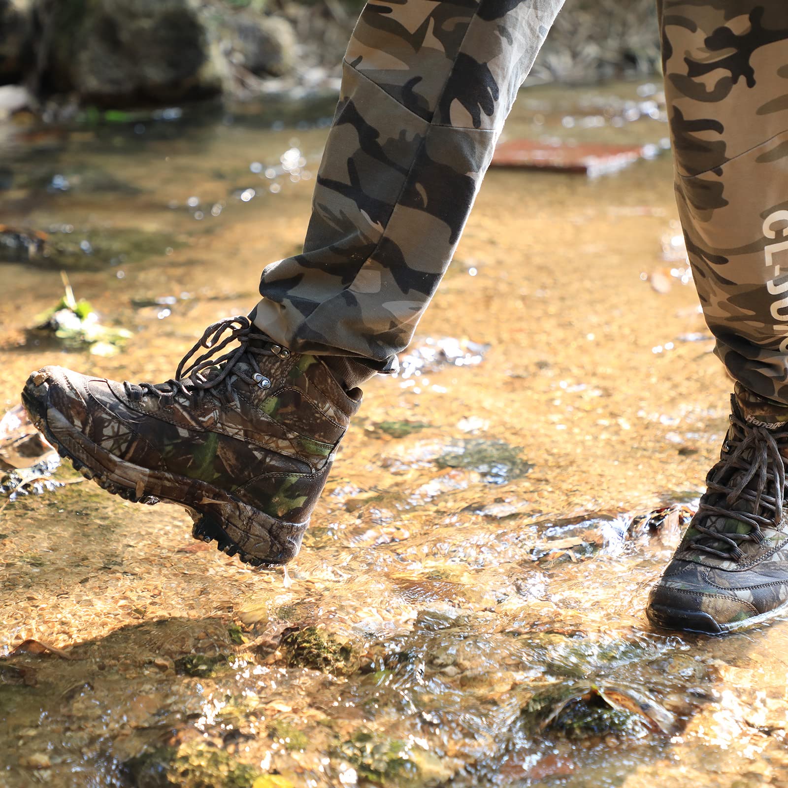 HANAGAL Hunting Boots Lightweight EVA Midsole Waterproof Mens Work Boots Anti-wicking Military Tactical Army Combat Hiking Boots for Men Size 9