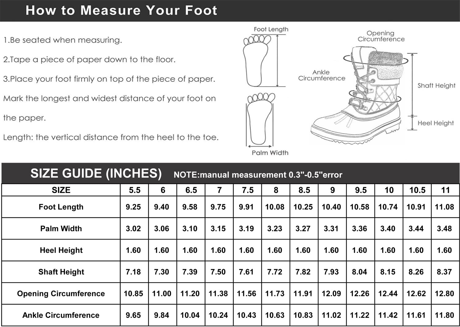 GLOBALWIN Snow Boots For Women Brown/Prints Women's Winter Boots 8.5M