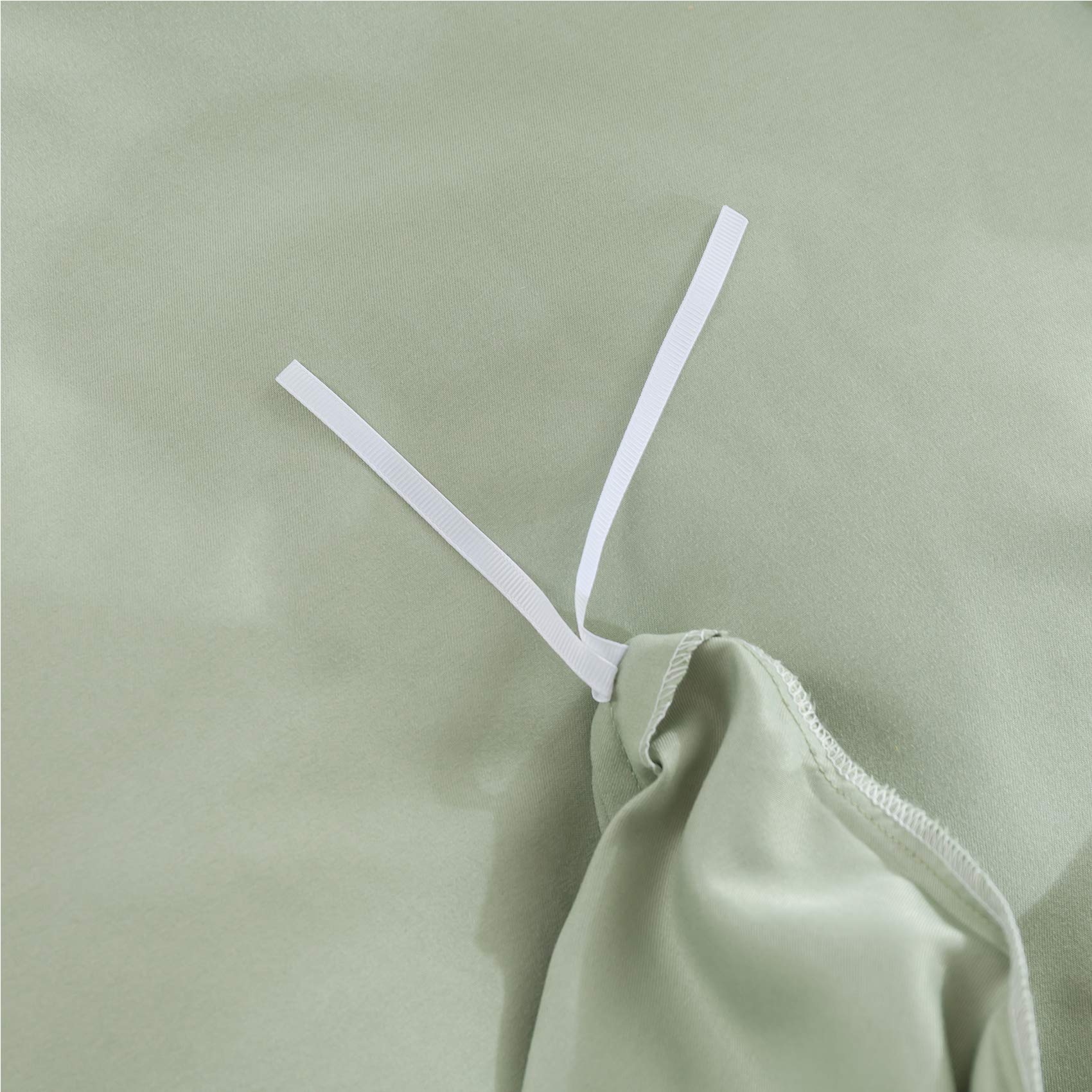 Uhsupris Green Duvet Covers Full/Queen Size 3 Pieces Green Bedding Set Queen with Zipper&Corner Ties(No Comforter)