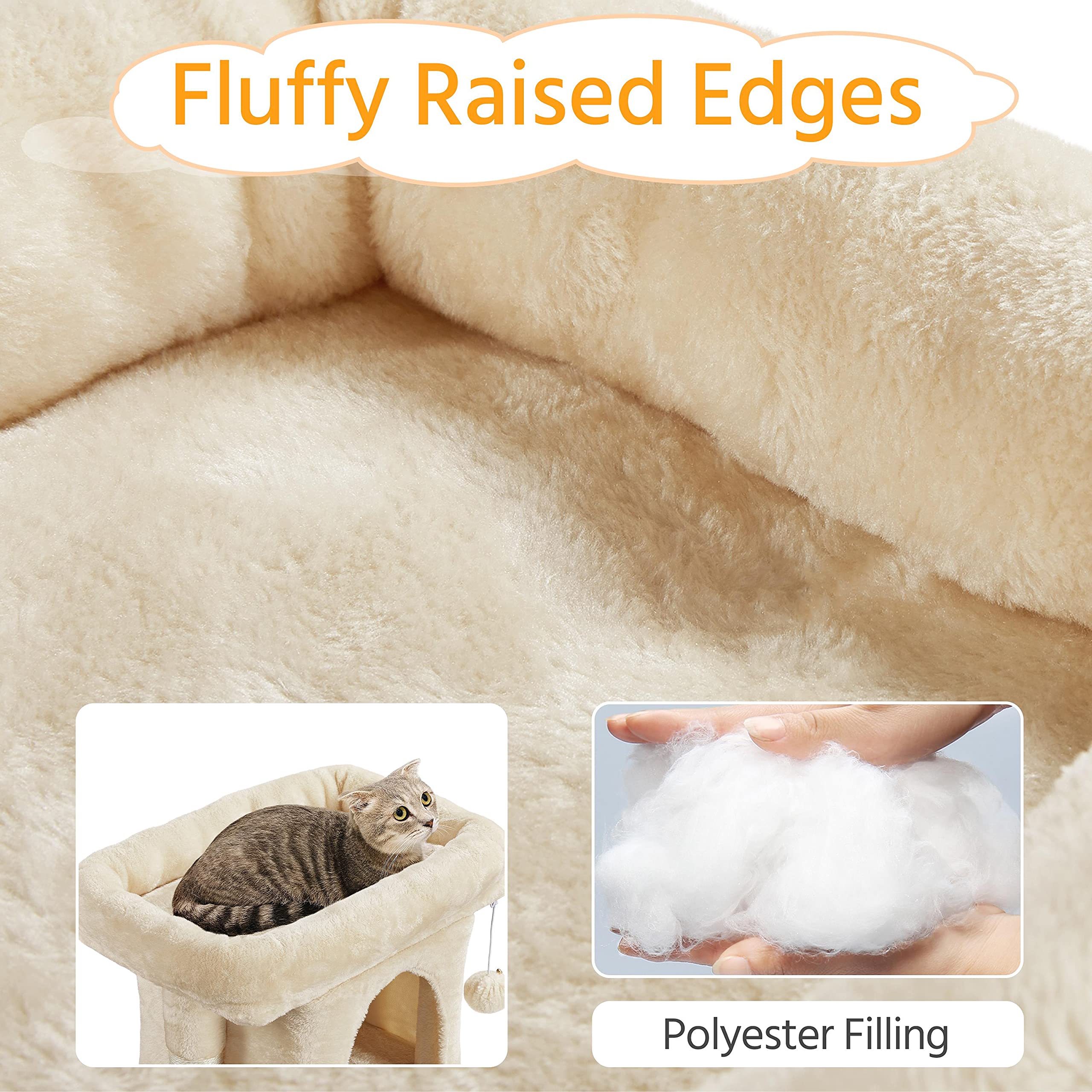 Yaheetech 23.5in Cat Tree Tower, Cat Condo with Sisal-Covered Scratching Posts, Cat House Activity Center Furniture for Kittens, Cats and Pets - Beige