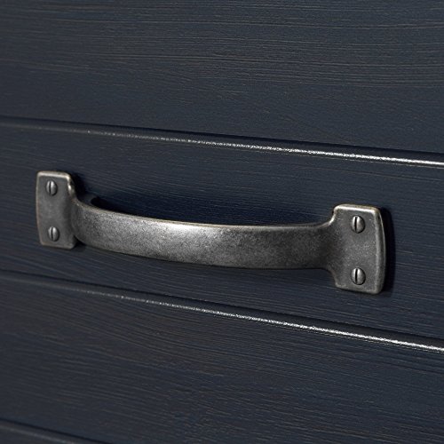 South Shore Ulysses Bookcase Headboard with Doors, Twin, Blueberry
