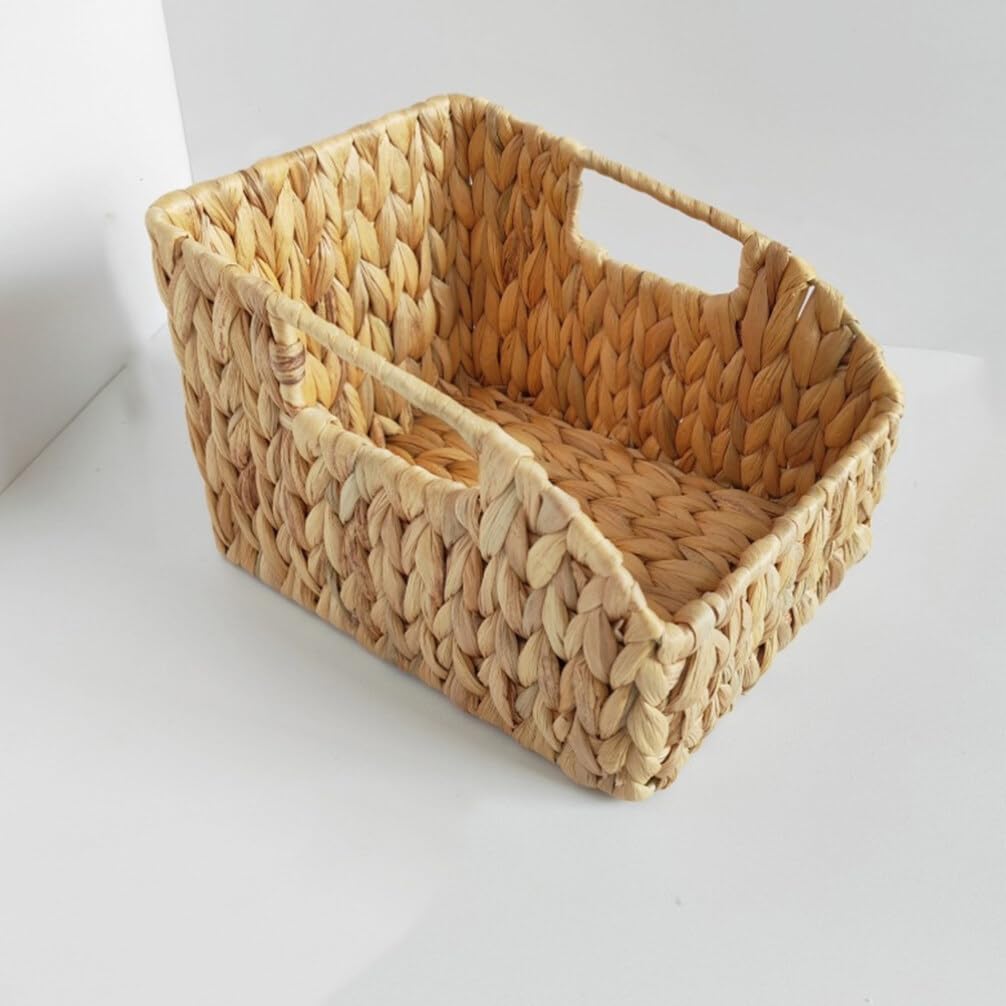 ibasenice Magazine small cabinet magazine storage holder multipurpose wicker table basket bread basket decorative storage basket bread container basket home field Toy finishing basket