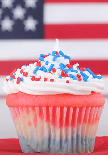 Pillsbury Funfetti 4th of July Bundle, 1 of each: Stars & Stripes Cake Mix and Vanilla Frosting with Candy Bits with By The Cup Frosting Spreader