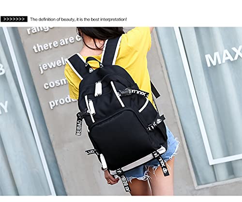 That Time I Got Reincarnated As A Slime Casual Daypack Oxford Travel Bags Anime Laptop Backpack with USB Port (6)