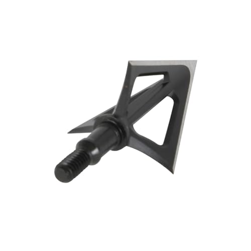 G5 Montec CS Archery Hunting Durable Sharp Fixed Blades Carbon Steel 100 Grain 1 1/16" Cutting Diameter Screw-In Broadheads for Bow Arrows - Pack of 3