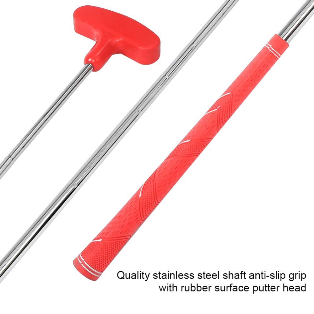 Golf Putter Clubs, Two-Way Red Mini Putter, for Kids Schools Party Games and Birthdays(red)
