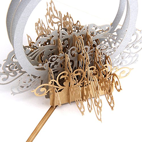 HUNGER Handmade 3D Pop Up Diamond Ring Birthday Cards Creative Greeting Cards Papercraft (Diamond Ring)