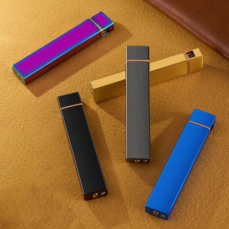 Gold Metal refillable Lighter (No Butane Included) Metal refillable Lighter (No Butane Included) Vintage Lighter Slim Flame Lighter, Metal Drawing Lighter, Wheel Flint Ignition Portable Slim Lighter