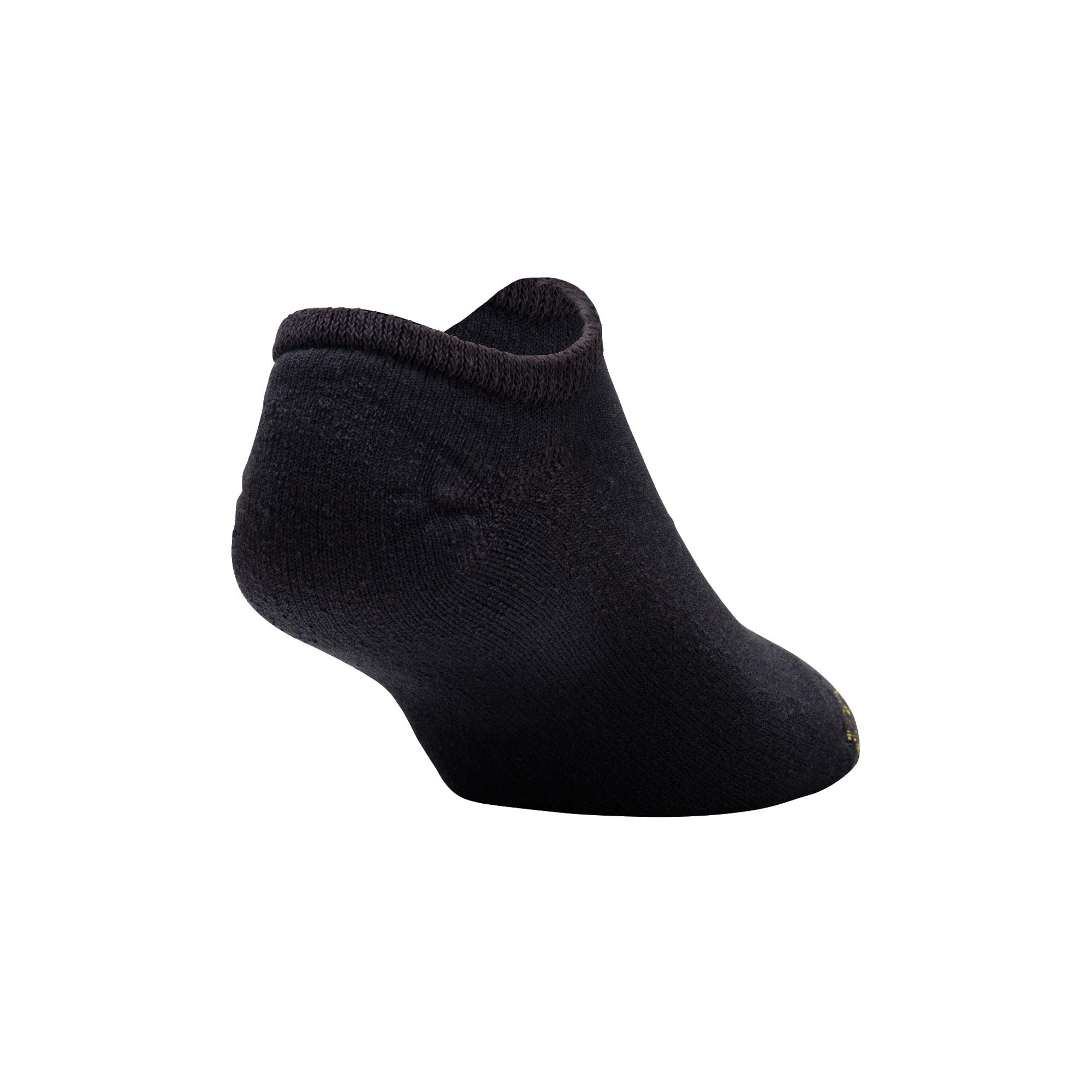 GOLDTOE Men's 656F Cotton No Show Athletic Socks, Multipairs, Black (6-Pairs), Large